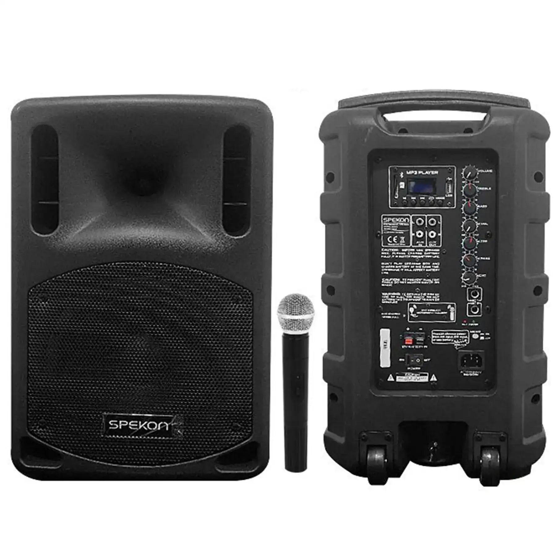 Spekon Mob 8 8 2 Yollu Seyyar Ses Sistemi Mikrofonlu Şarjlı | Müzik Üssü